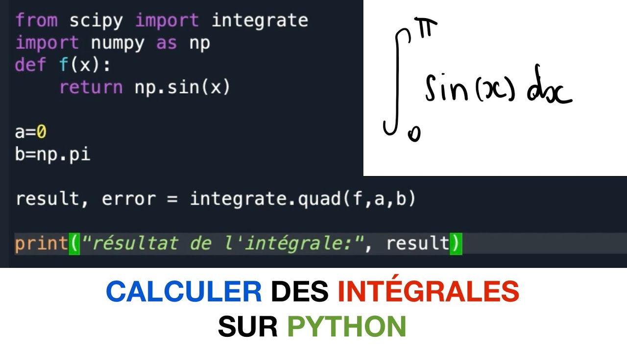 Calculer des intégrales sur python - YouTube