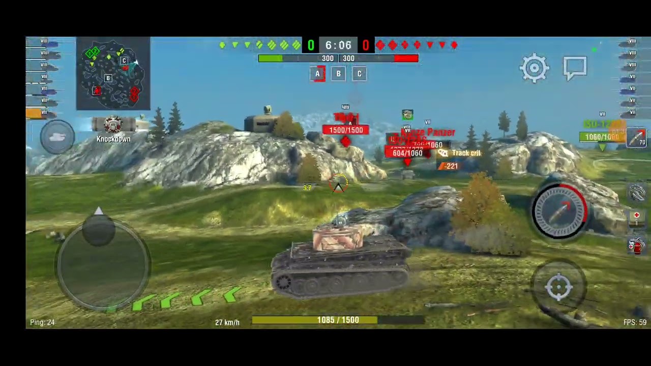 World of Tanks Blitz Tiger 1 Tank sneak through enemy rear and destroy ...