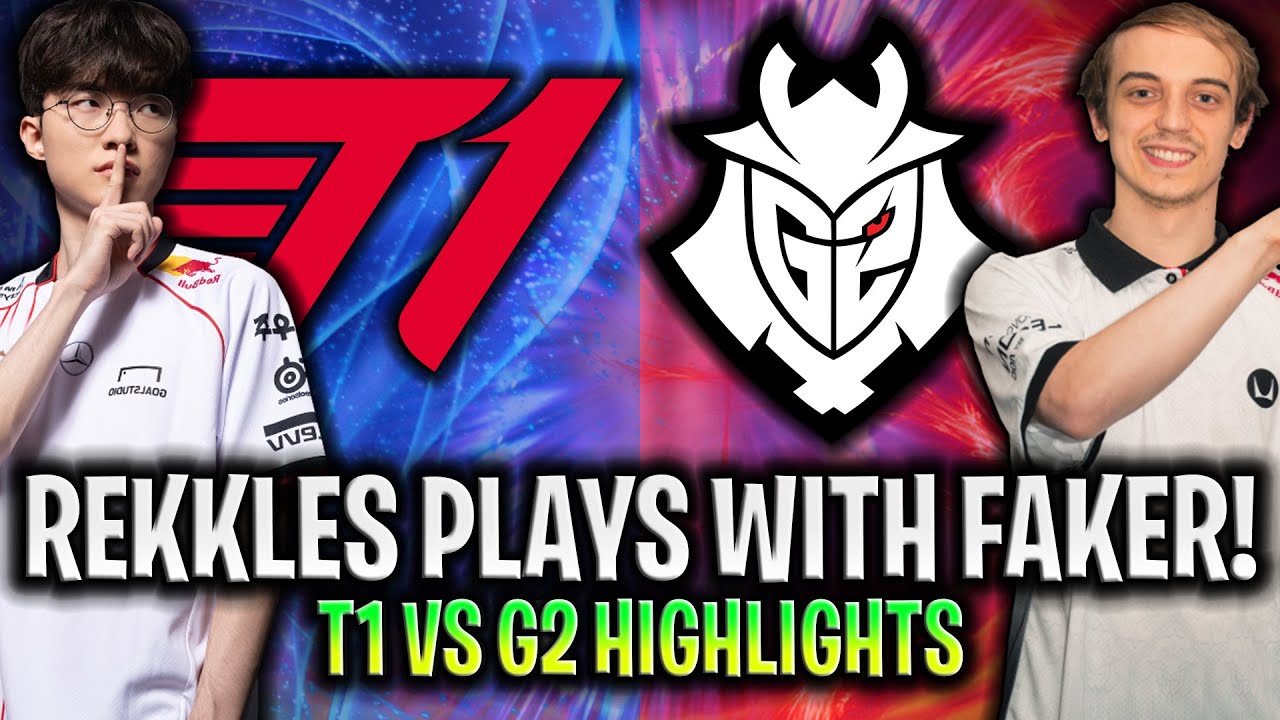 REKKLES PLAYS WITH T1 FAKER! - T1 vs G2 HIGHLIGHTS RED BULL LEAGUE OF ...