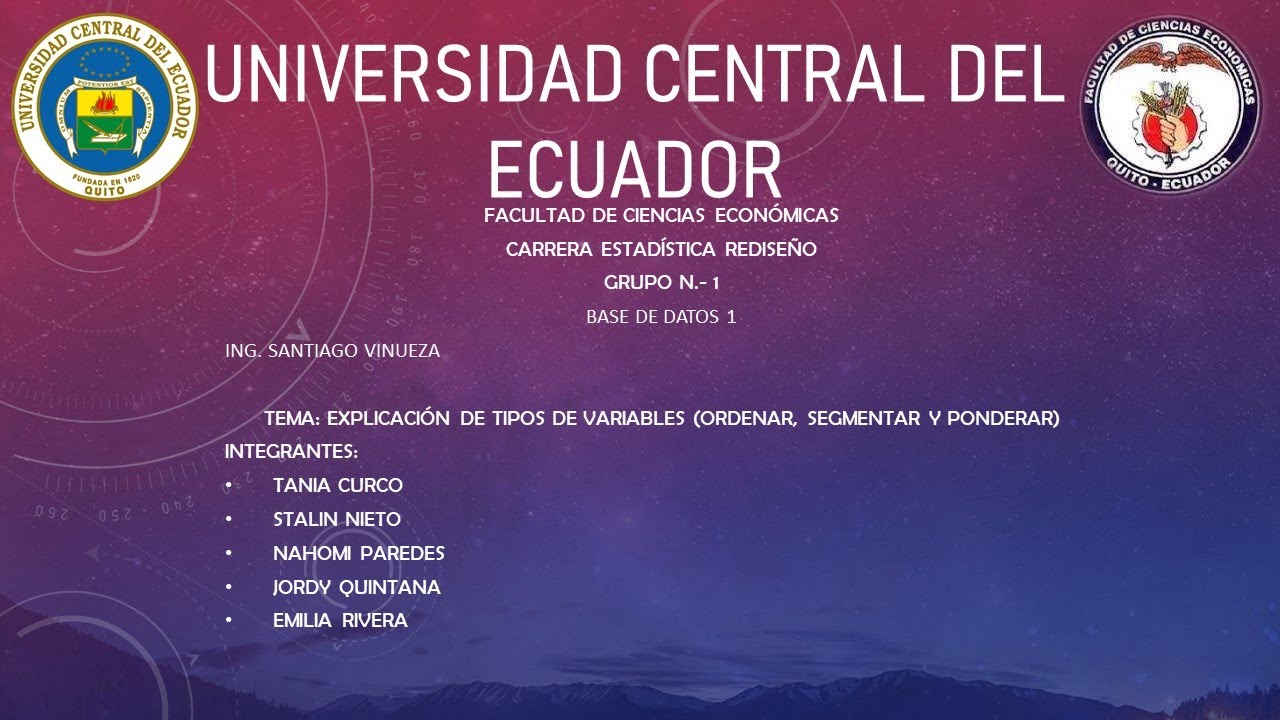 Explicación de tipos de variables (ordenar, segmentar y ponderar) - YouTube
