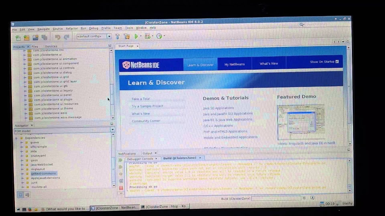 Netbeans running on OMAP5 EVM devboard. - YouTube