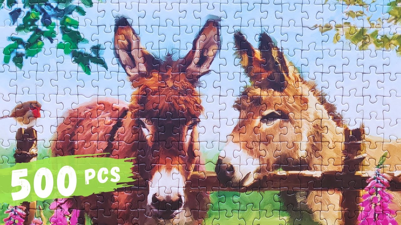 Puzzle Sprint: 2 Donkeys, 500 Pieces, and Timelapse - YouTube
