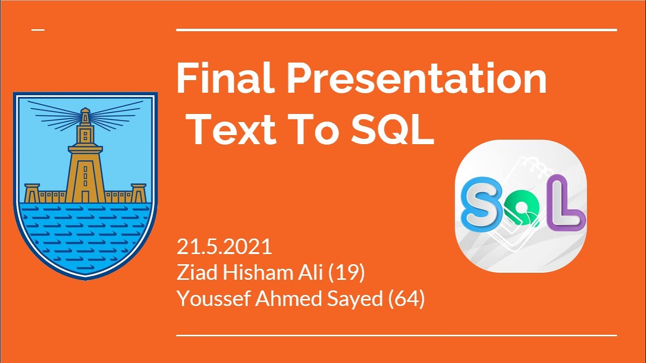 Text2SQL Presentation - YouTube