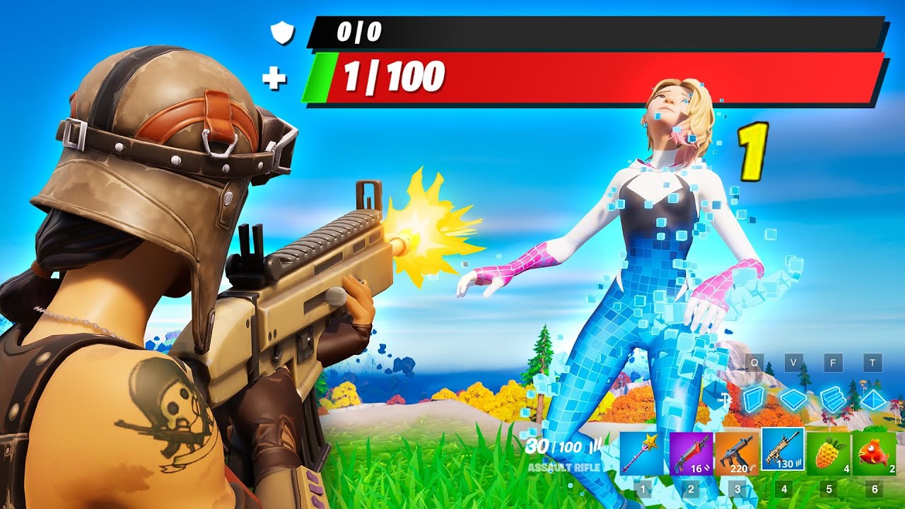 Fortnite, But EVERYONE Is 1 Health - YouTube