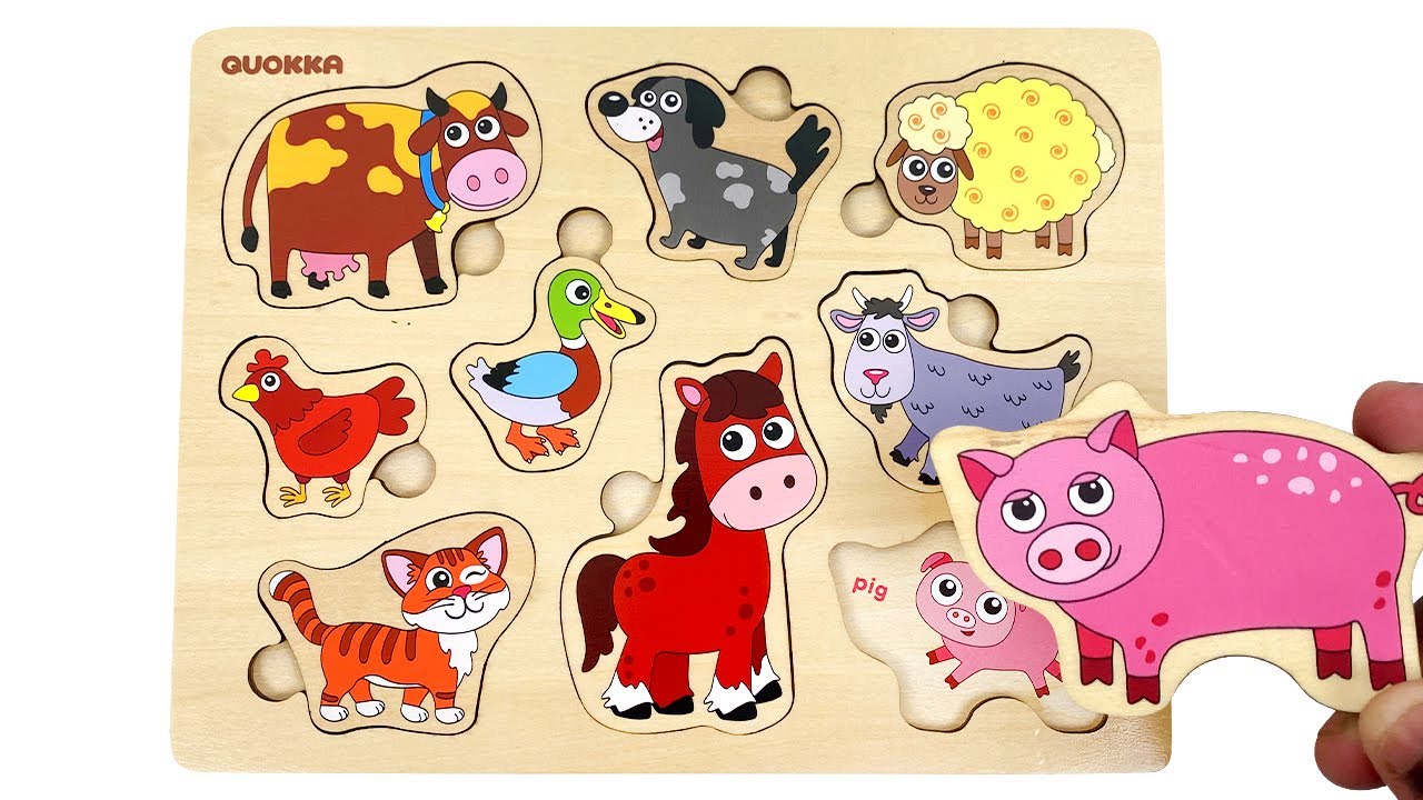 Let's Learn About Farm Animals with Activity Puzzle | Best Preschool ...