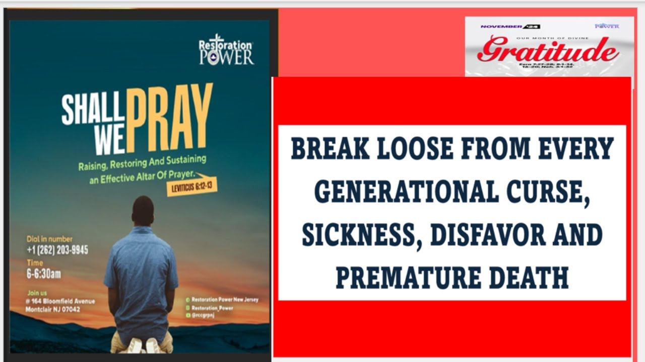 SHALL WE PRAY: BREAK LOOSE FROM EVERY , SICKNESS, DISFAVOR AND ...