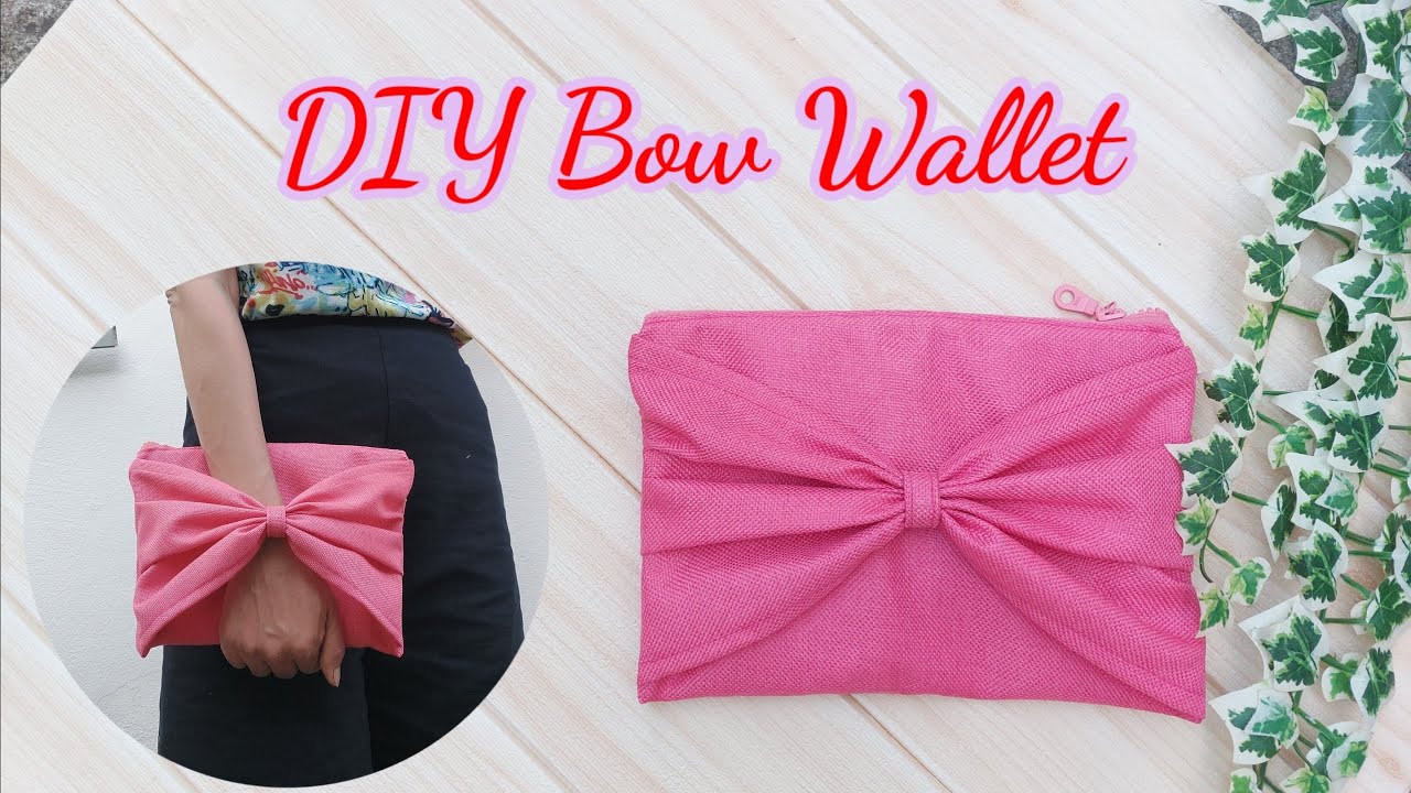 DIY Bow Wallet. How to sew bow wallet. Cute wallet. Sewing tutorial ...