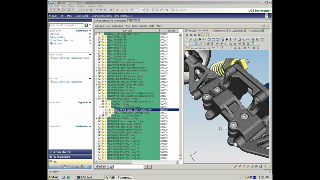 03 5 CAD작업 Inventor Show Assembly and drawing in Teamcenter - YouTube