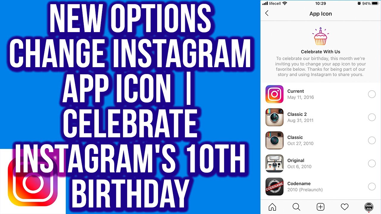 New Options Change Instagram App Icon | Celebrate Instagram's 10th ...