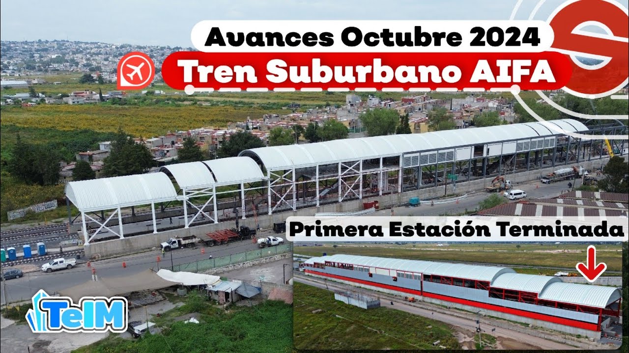 Asi va el TREN SUBURBANO al AIFA! ¿Primera ESTACIÓN TERMINADA? (Octubre ...