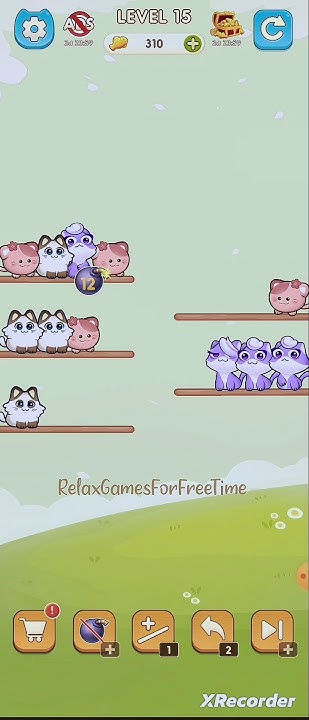 Cat Sort Puzzle: Cute Pet Game - animal color sort game Level 15 gameplay #walkthrough # ...