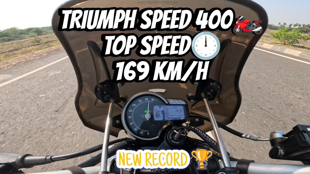 Triumph Speed 400 Top Speed | 6th Gear-169 km/h| New achievement |@mr ...