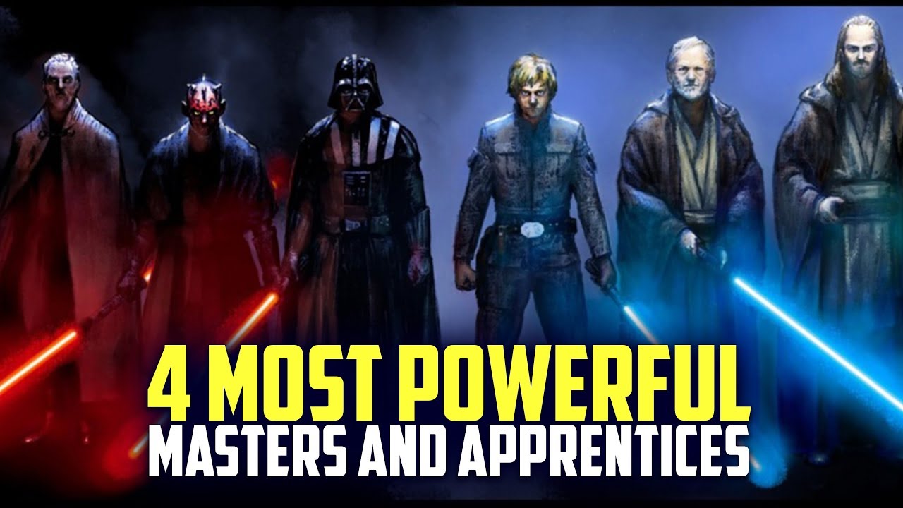 4 MOST POWERFUL MASTERS & APPRENTICES in Star Wars - YouTube