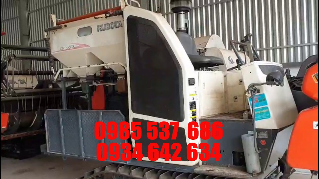 May cat lua Kubota dc70 - YouTube
