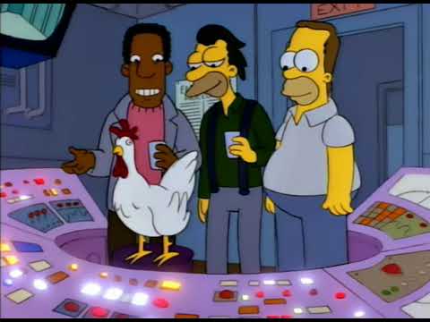 The Simpsons - Homer's pet chicken - YouTube