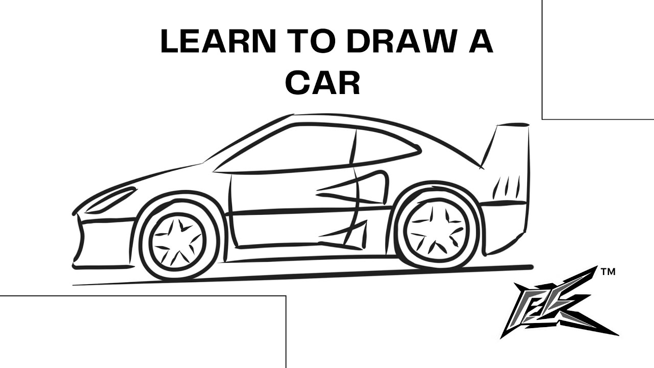how to draw a ferrari f40 , easy car drawing of sports car by naquash ...