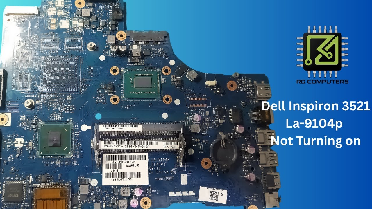 Del Inspiron 3521 La-9104p Not Turning On - YouTube