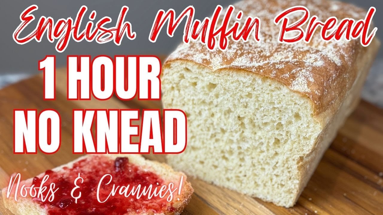 1 Hour No Knead English Muffin Bread | Easy Homemade Loaf Recipe! No ...