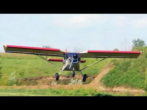 Zenair STOL CH701 powered by motorcycle engine - YouTube