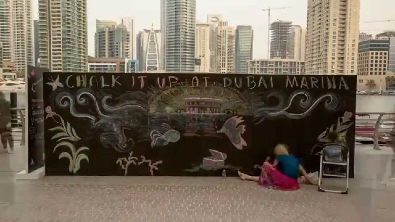 Chalk It Up - Dubai Marina Community Event - YouTube