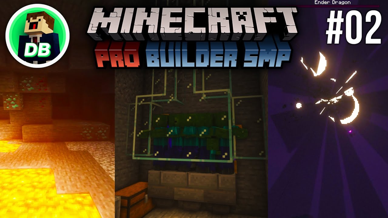 Minecraft PRO Builder SMP: #2 - Zombie Smiting & Dragon Fighting ...