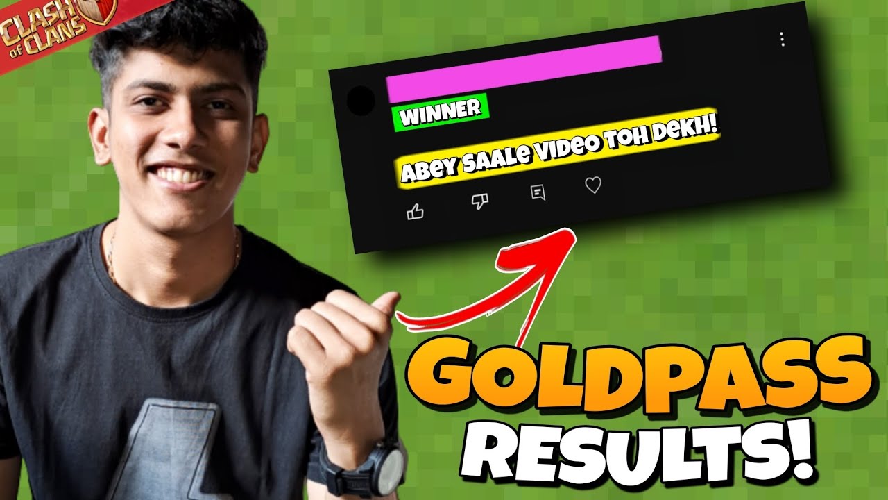 Coc Goldpass Giveaway Results ! (clash of clans) - YouTube