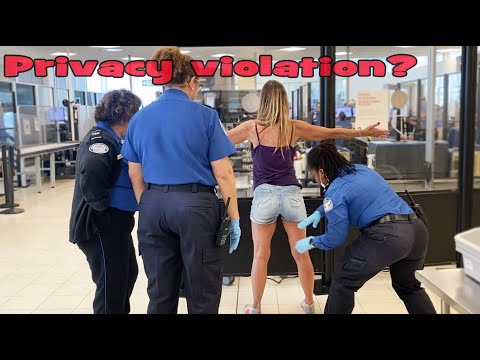 TSA Guards Pat Down Farm Girl at Airport - YouTube