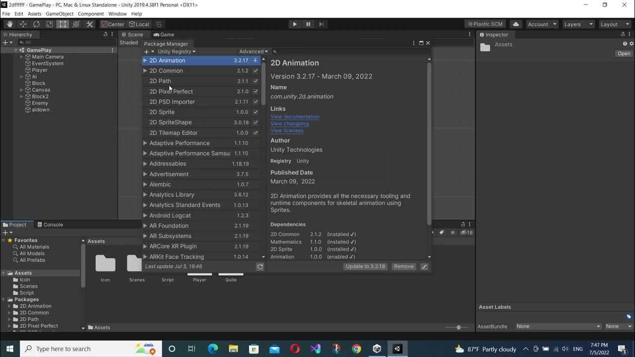 Unity 2D extras tile map animated from GitHub - YouTube