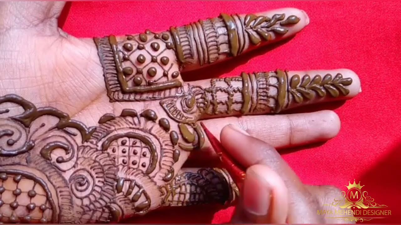 A New Beautiful Fornt Side Mehndi Design || Mandala Style Mehndi Design ...