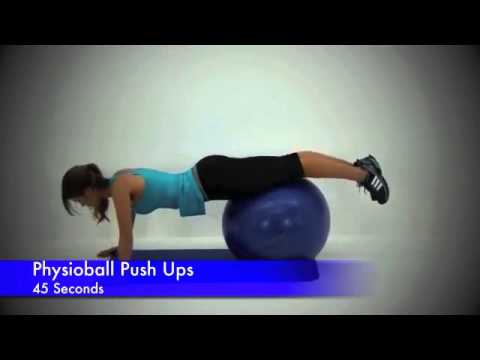 Fitball push up - YouTube