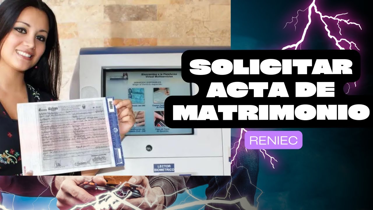 ¿Cómo sacar mi acta de matrimonio en la RENIEC? - YouTube