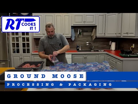 How to process ground moose meat - YouTube