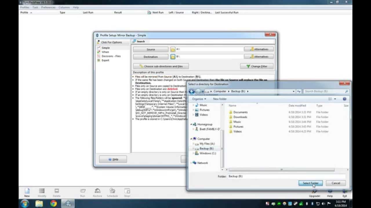 Best Free Mirror Backup Solution - Tutorial (SyncBackFree) - YouTube