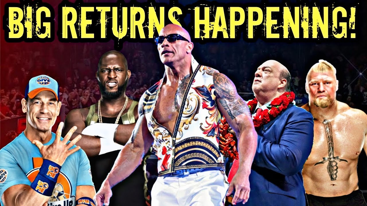 Confirmed: Big WWE Return News. The Rock returns, Brock Lesnar, John ...