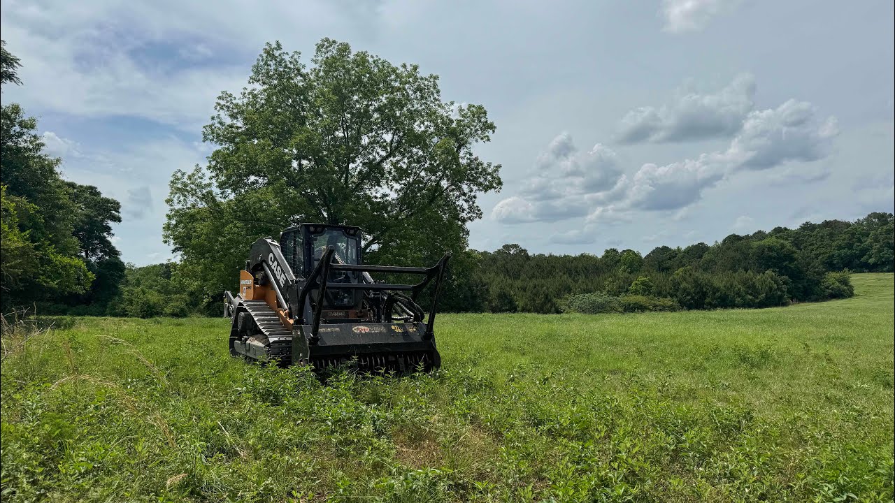 Moving around the equiptment, ripping up fence post, and starting the ...