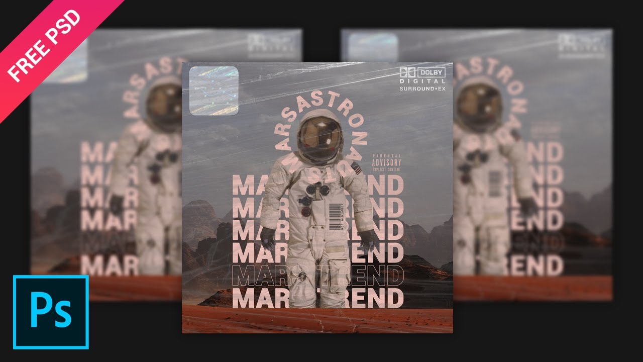 How to Create Cover Art Astronauts Mars Trend - Tutorial Photoshop CC ...