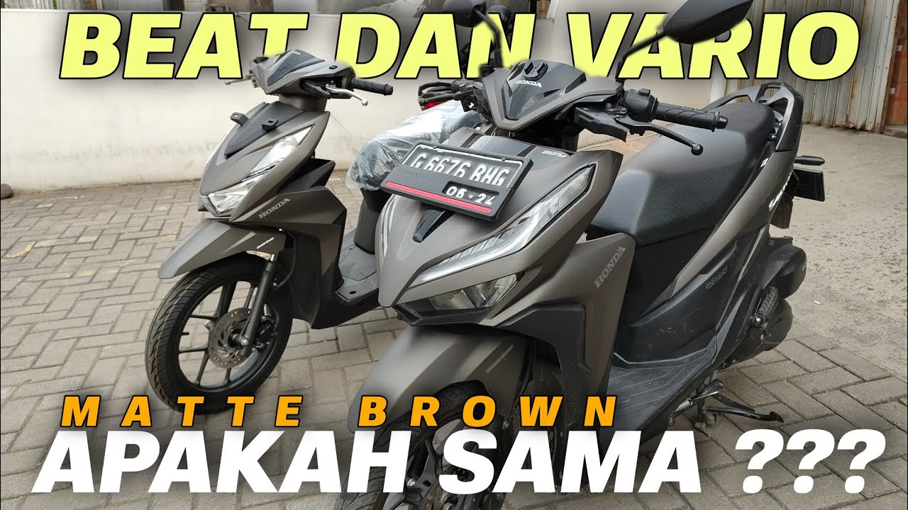 Vario Matte Brown VS Honda Beat Matte Brown | Apakah Sama‼️ - YouTube