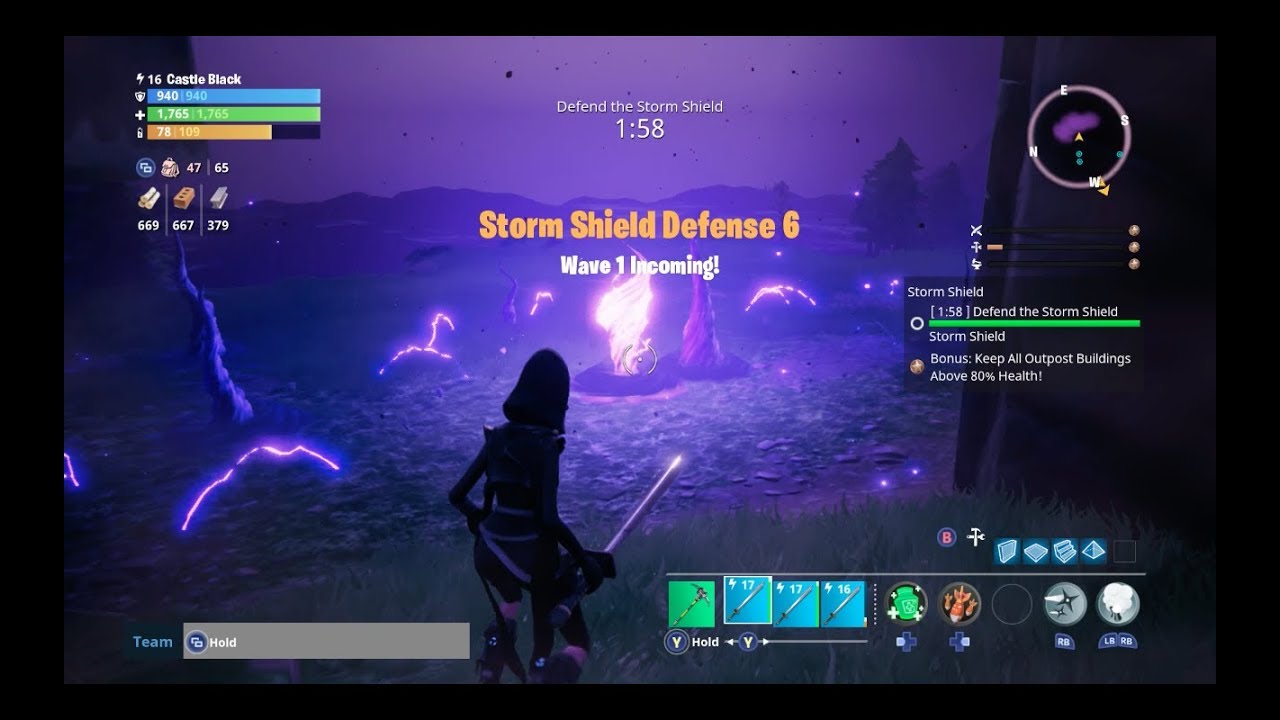 FORTNITE: Storm Shield Defense 6 [Swords only] [Solo] [Stonewood] - YouTube