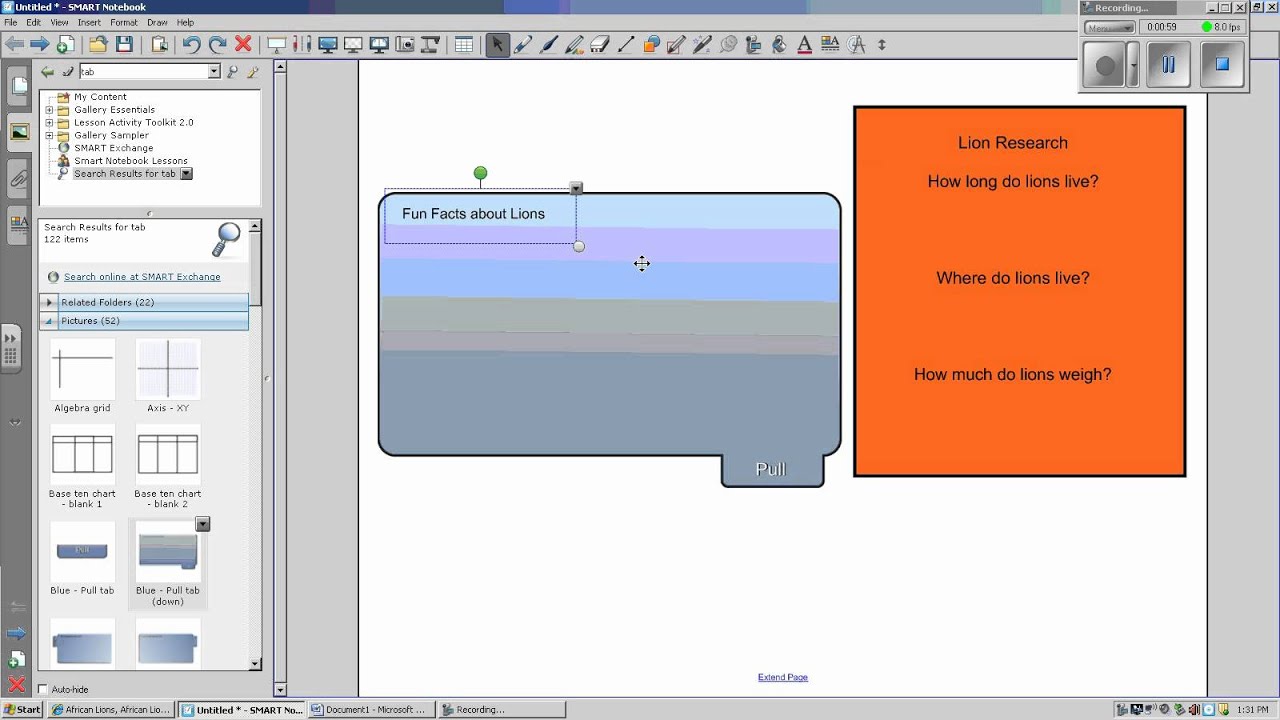 How to Use Pull Tabs in Smart Notebook - YouTube