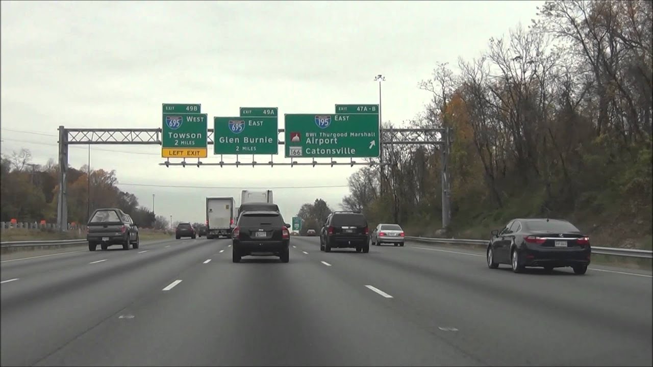 Maryland - Interstate 95 North - Mile Marker 40 to 49 (11/9/15) - YouTube