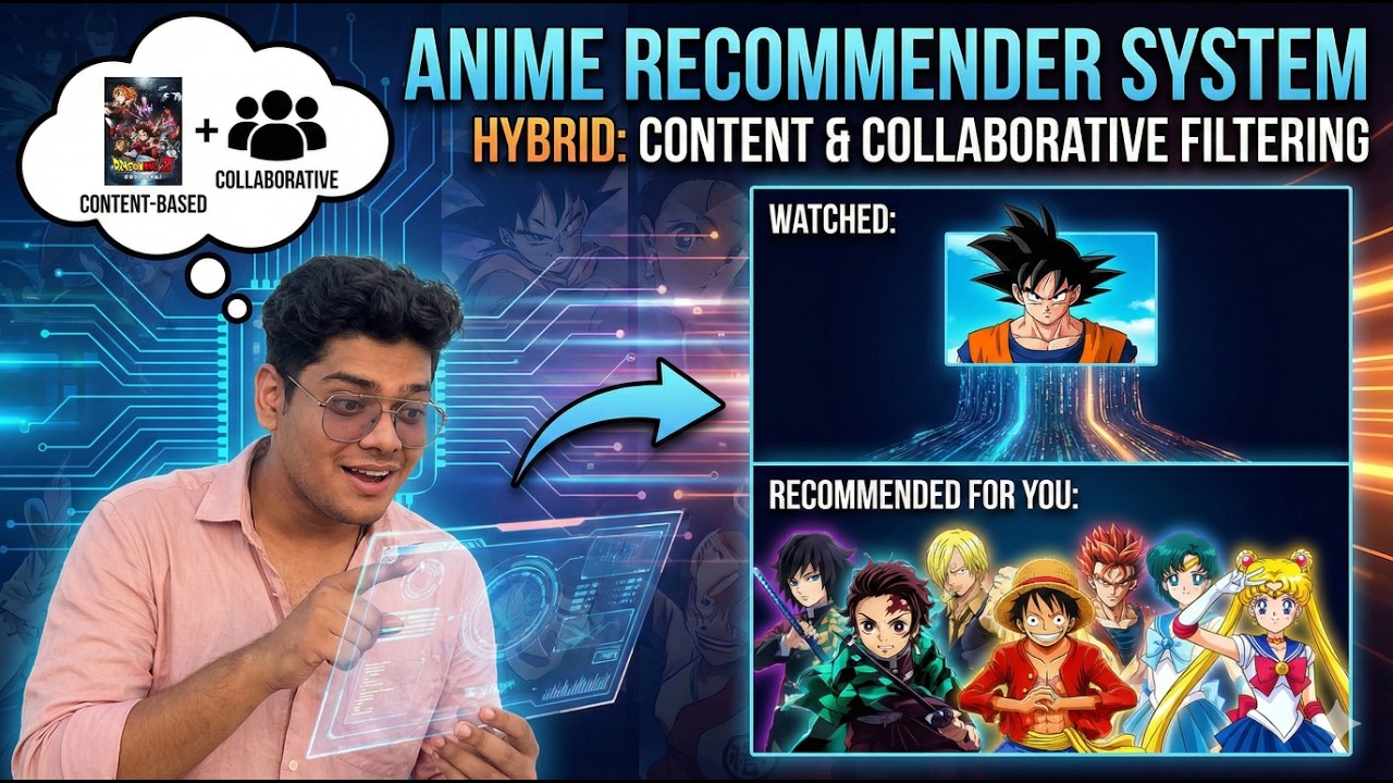 Hybrid Anime Recommender System ML Project - YouTube