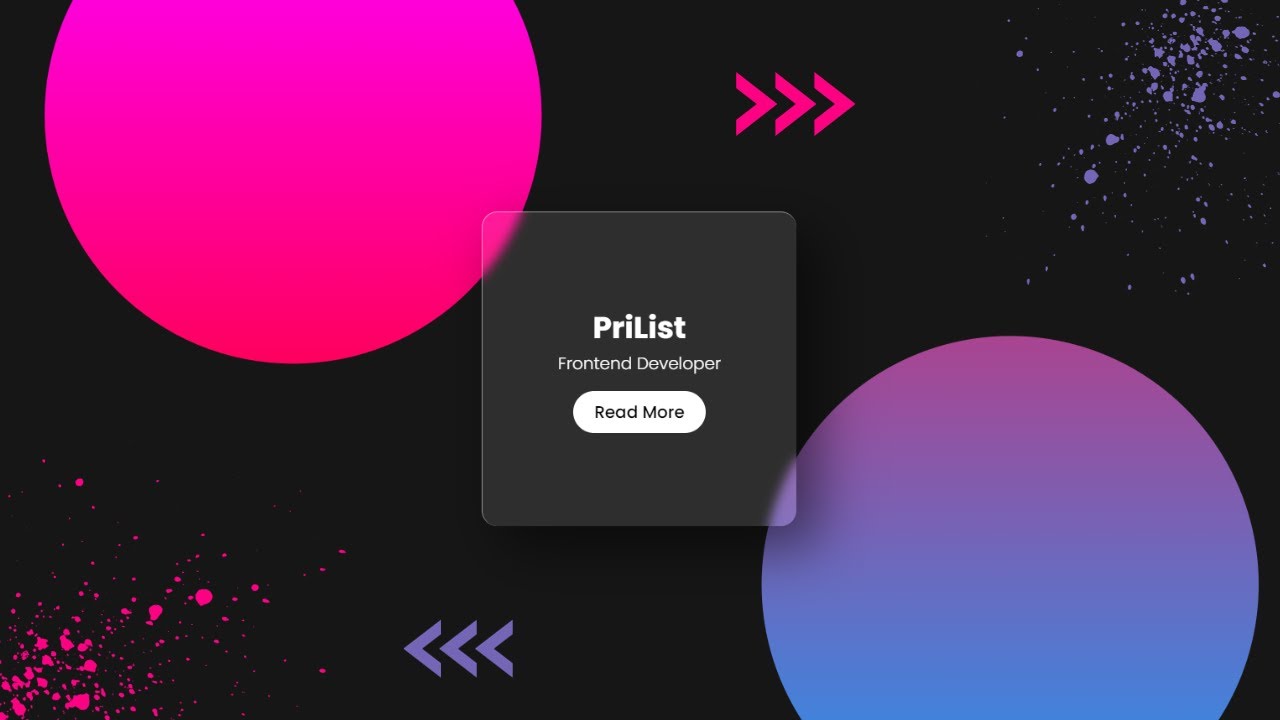 Make A Glassmorphism Card Using Html And Css With Source Code Css Glassmorphism Card Youtube