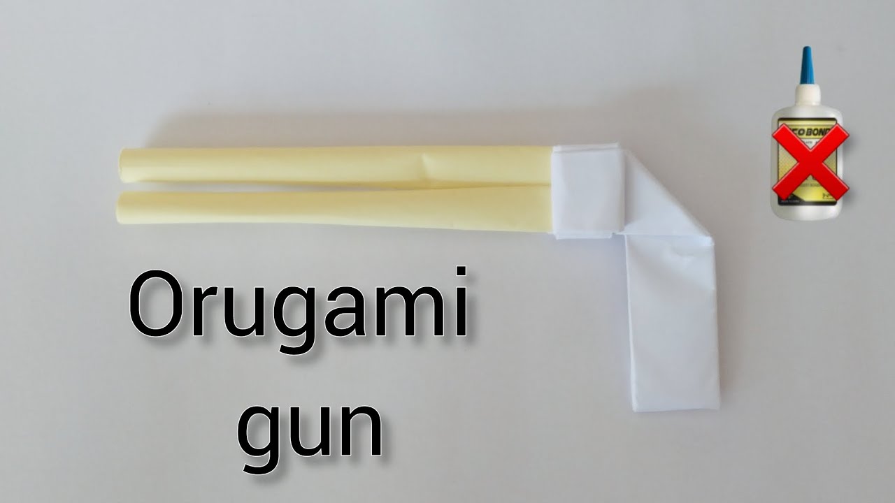How to make an easy origami gun/Origami Crafts - YouTube
