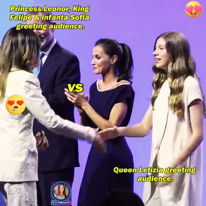 Queen Letizia greeting style is different than King Felipe, Princess ...