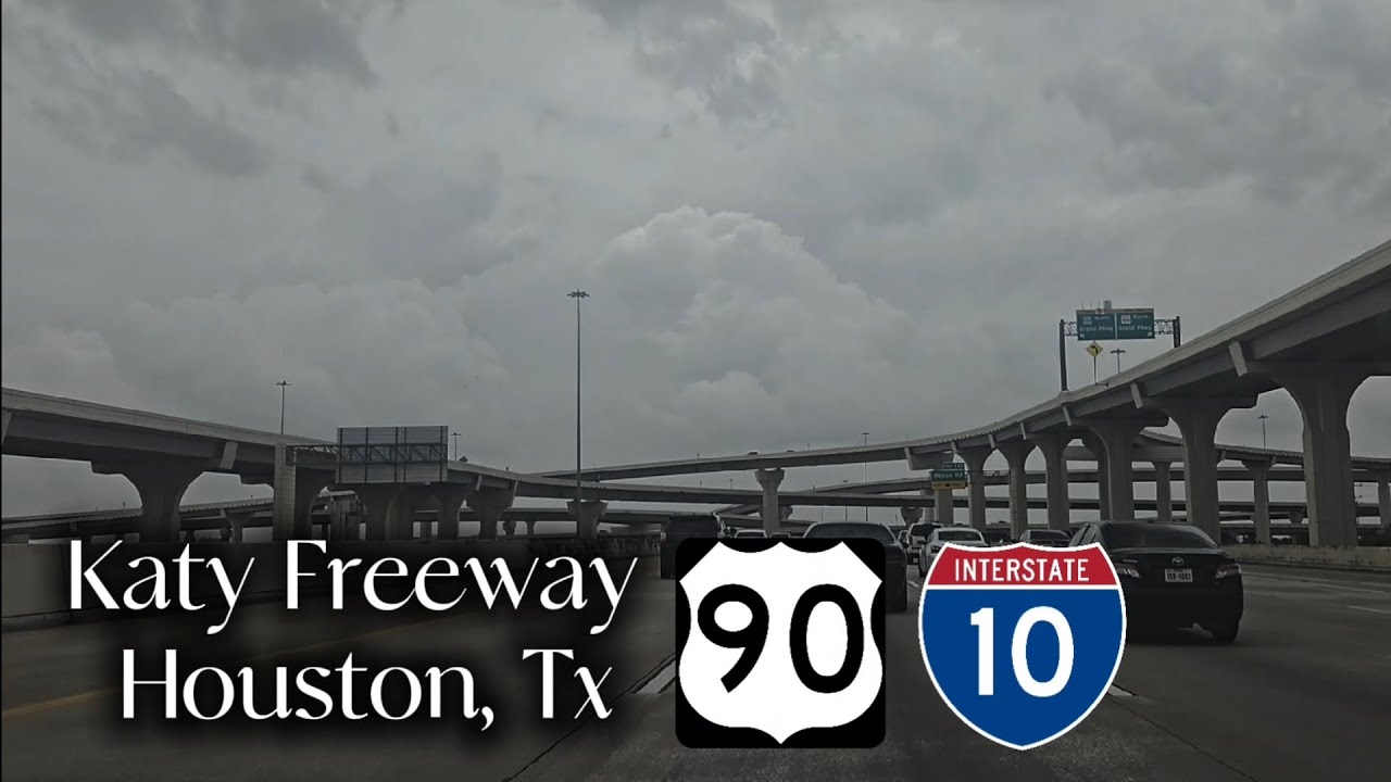 Houston, TX - Highway Drive I-10(Katy Freeway) - YouTube