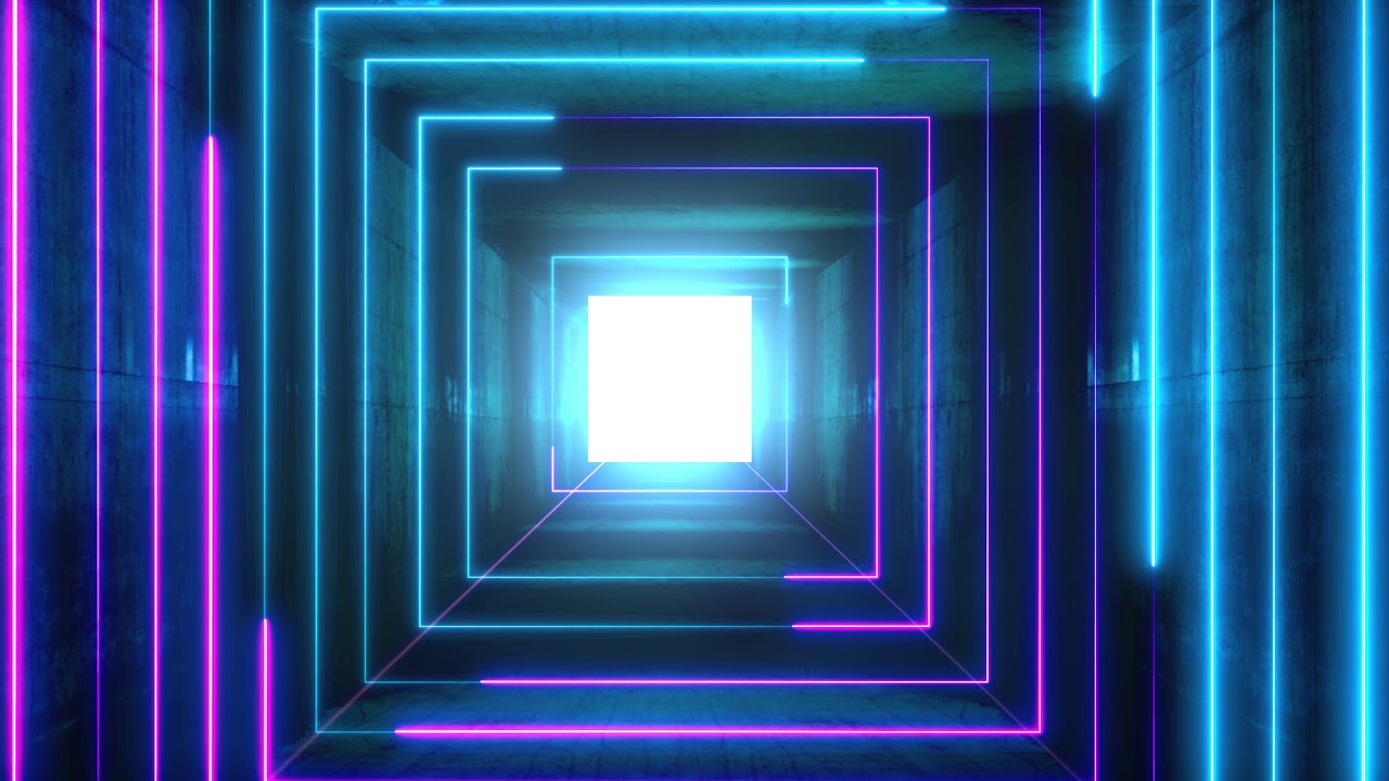 4K Abstract Tunnel VJ Motion Background || Neon Light Tunnel Free VJ ...