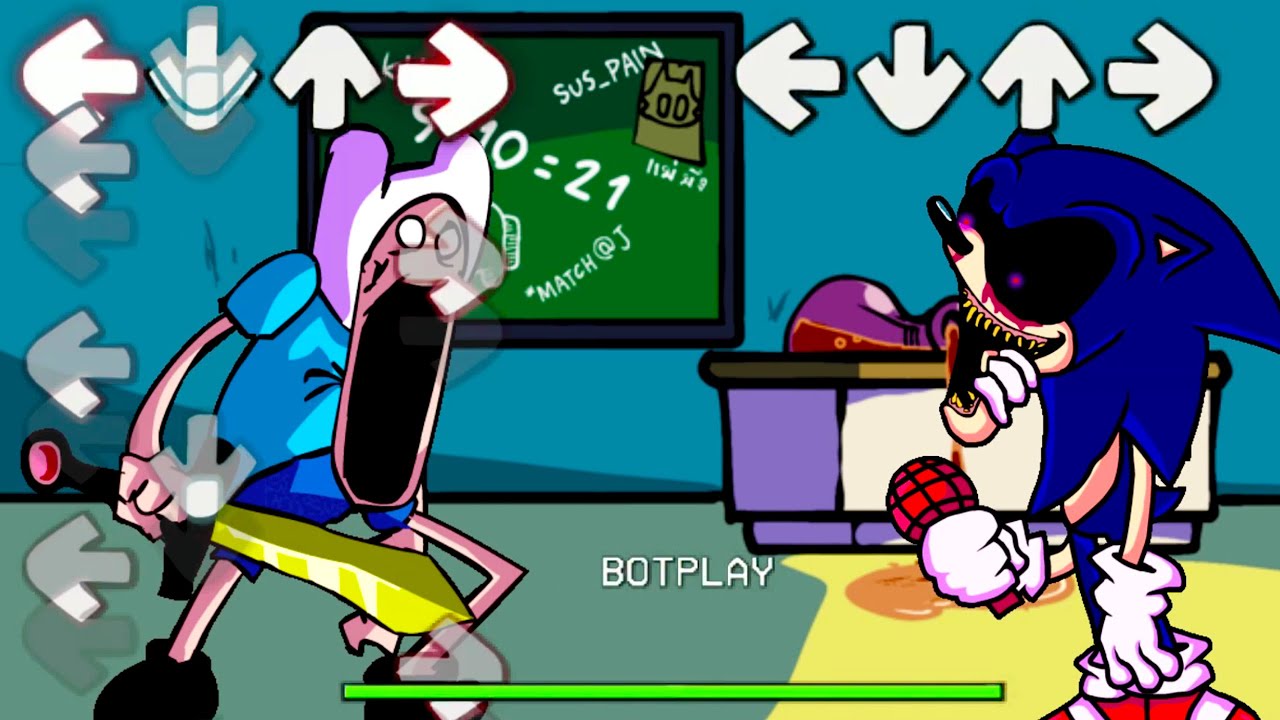 Finn VS Sonic.EXE - fnf survival tournament | Battle #1 - YouTube