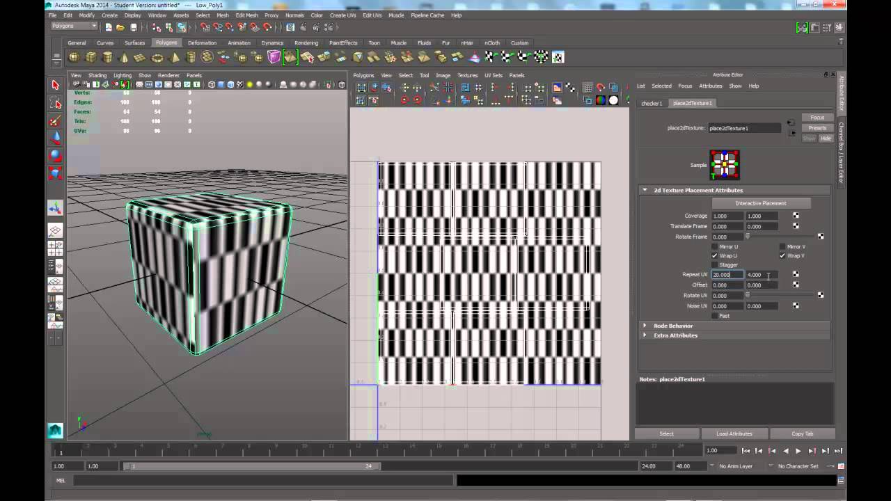 Maya Dice UV Mapping 02 - YouTube