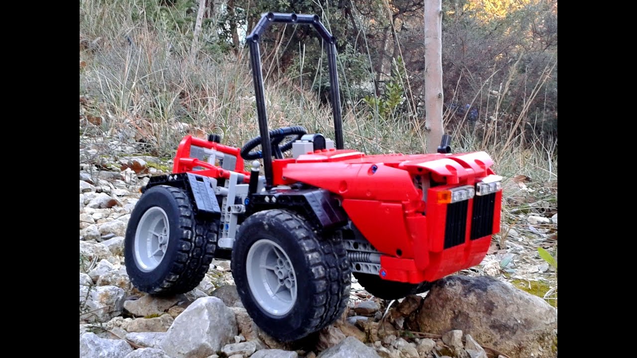 LEGO Technic - Crossing with RC Articulated Tractor - YouTube