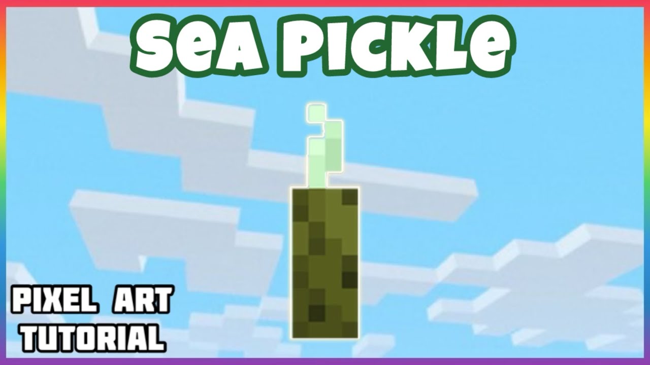 Sea Pickle Pixel Art Tutorial • Minecraft - YouTube